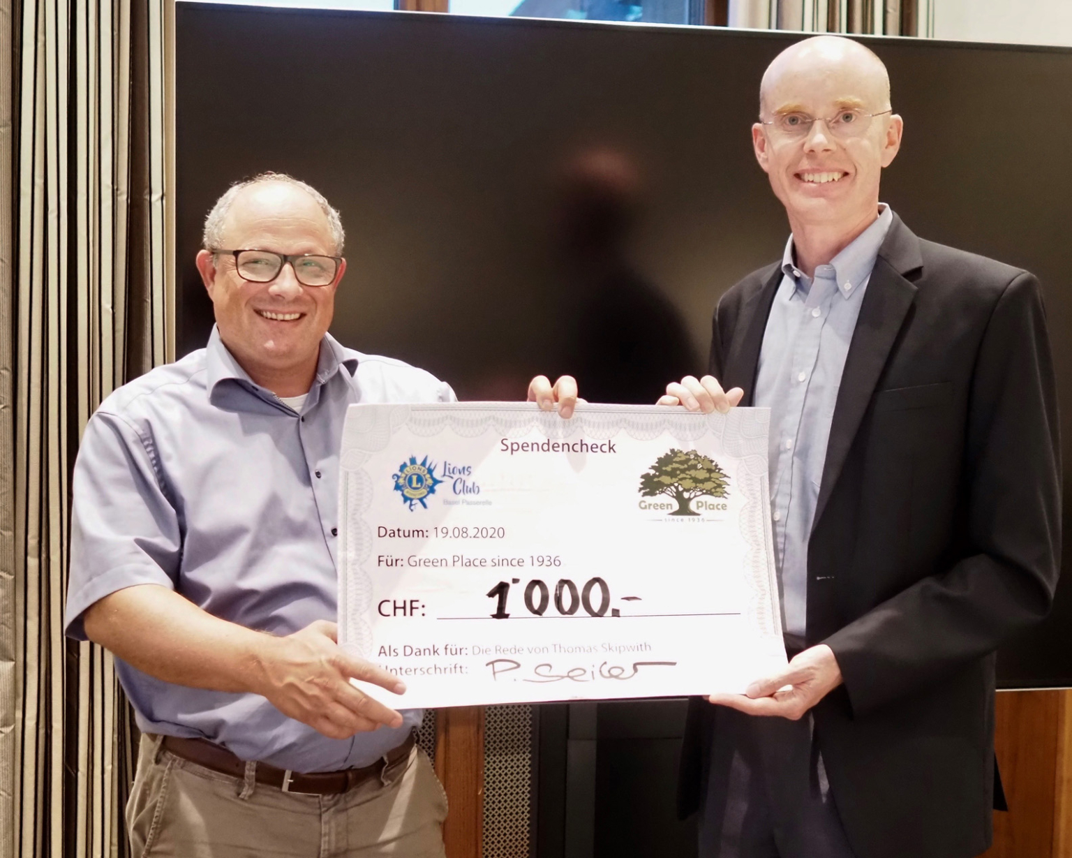 Spende Patrick Seiler LC Basel Passerelle 1c - Thomas Skipwith ...